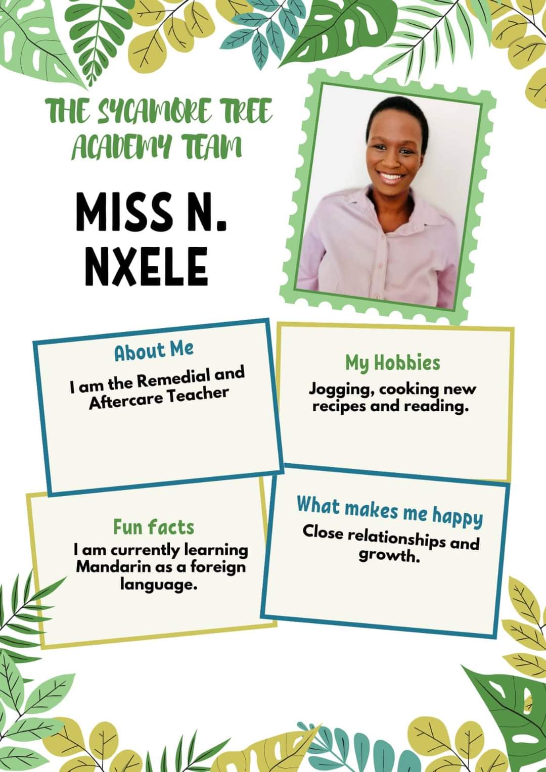 Meet the staff – The Sycamore Tree Academy